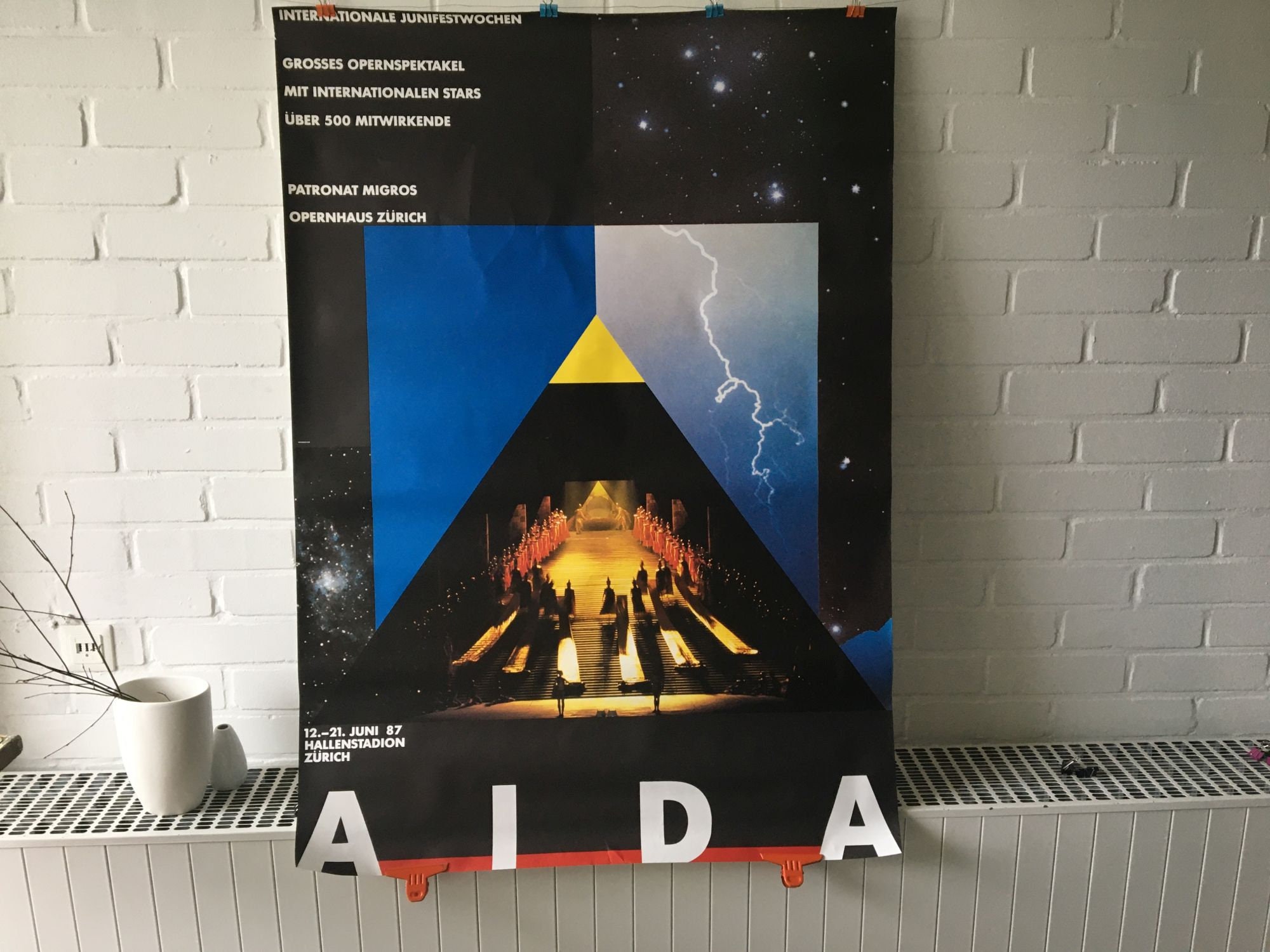 Original Poster, 1987, Aida, Verdi, Opera, Music, Zurich Opera House ...
