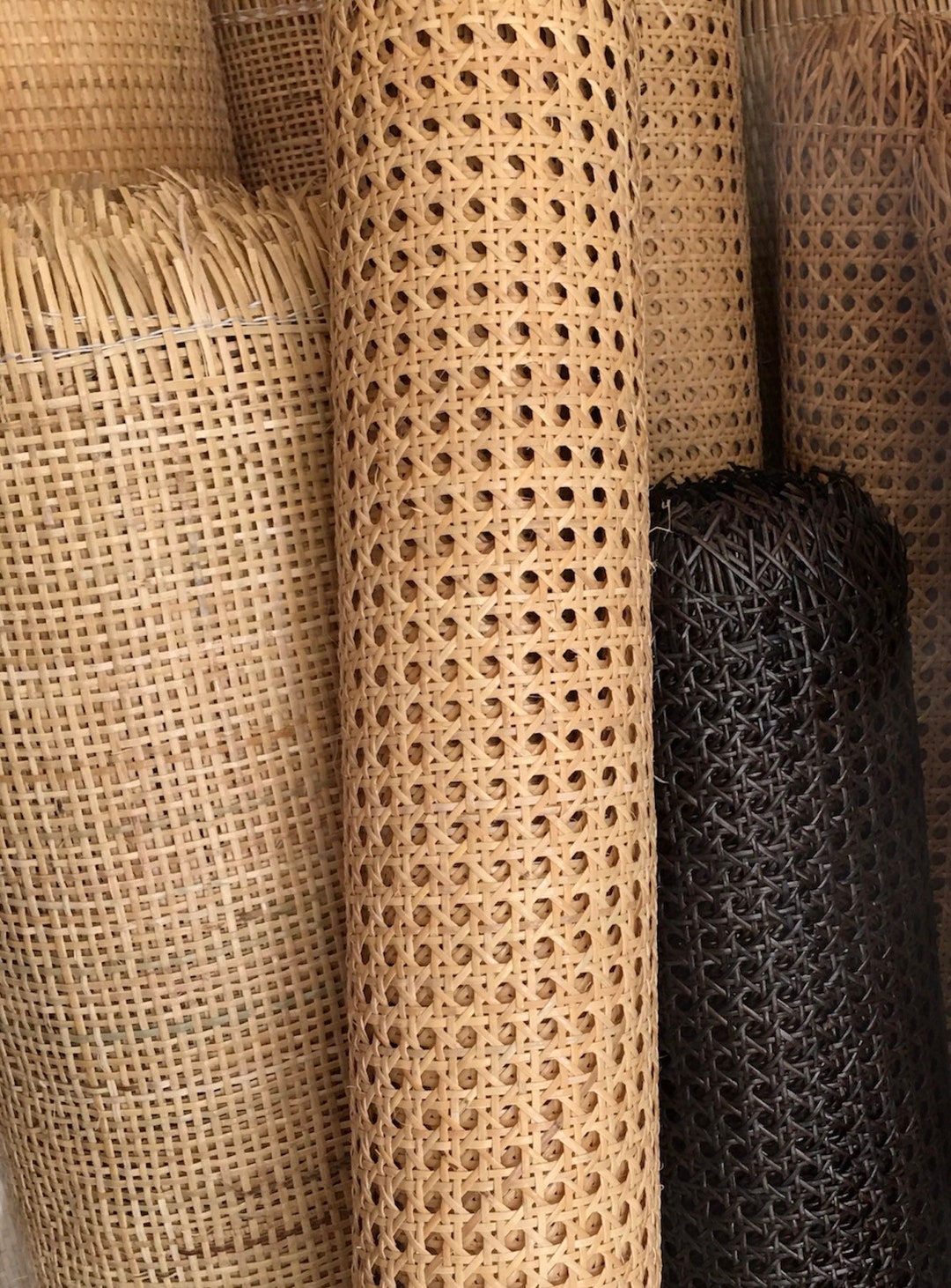 20” Natural Hexagon Rattan, Open Cane Webbing, Open Rattan Mesh, Open ...