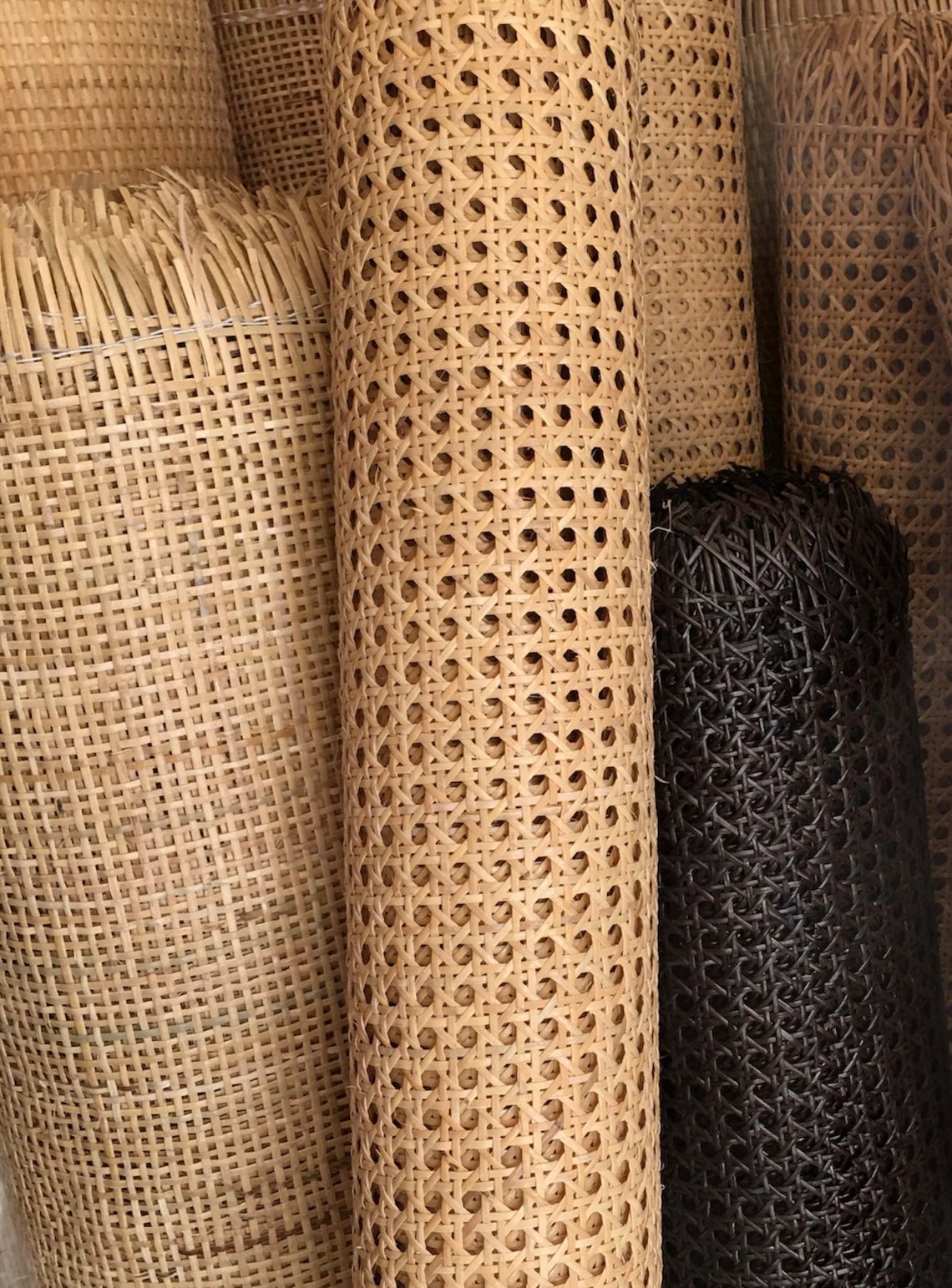 20” Natural Hexagon Rattan, Open Cane Webbing, Open Rattan Mesh, Open ...