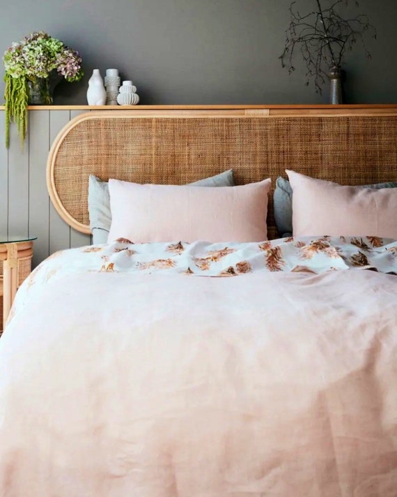 Square Cane Webbing Bedhead Natural Rattan Handmade Headboard wall Mounted Headboard Etsy
