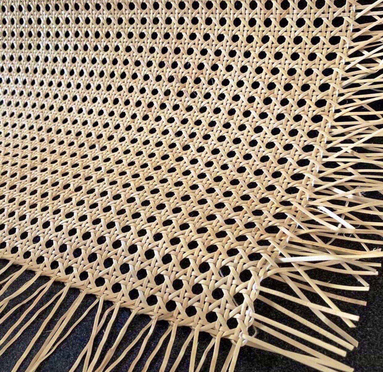 Natural Hexagon Cane Rattan Webbing, Open Weave Wicker Roll (16,18,20 ...