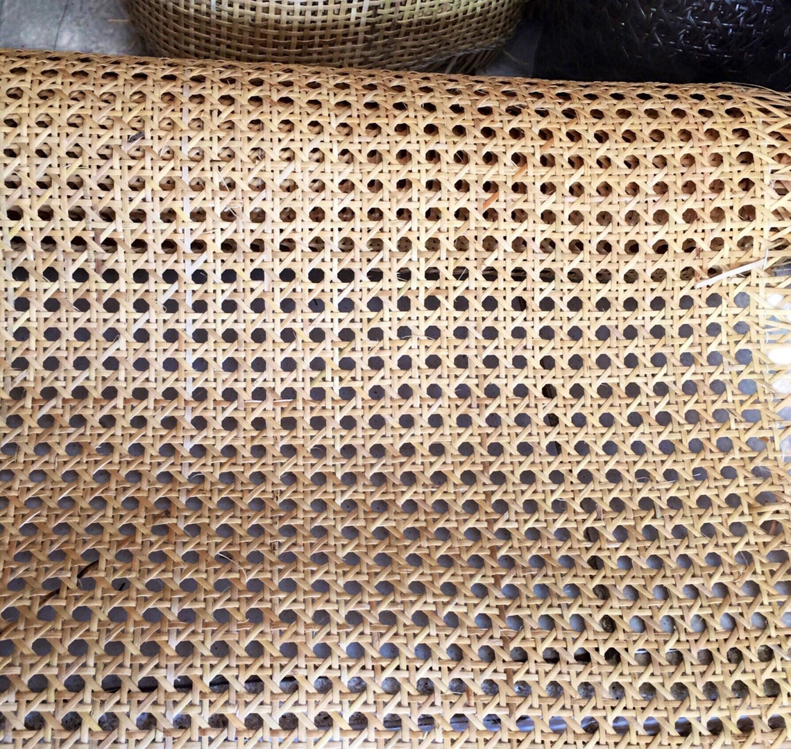 Natural Hexagon Cane Rattan Webbing, Open Weave Wicker Roll (16,18,20 ...