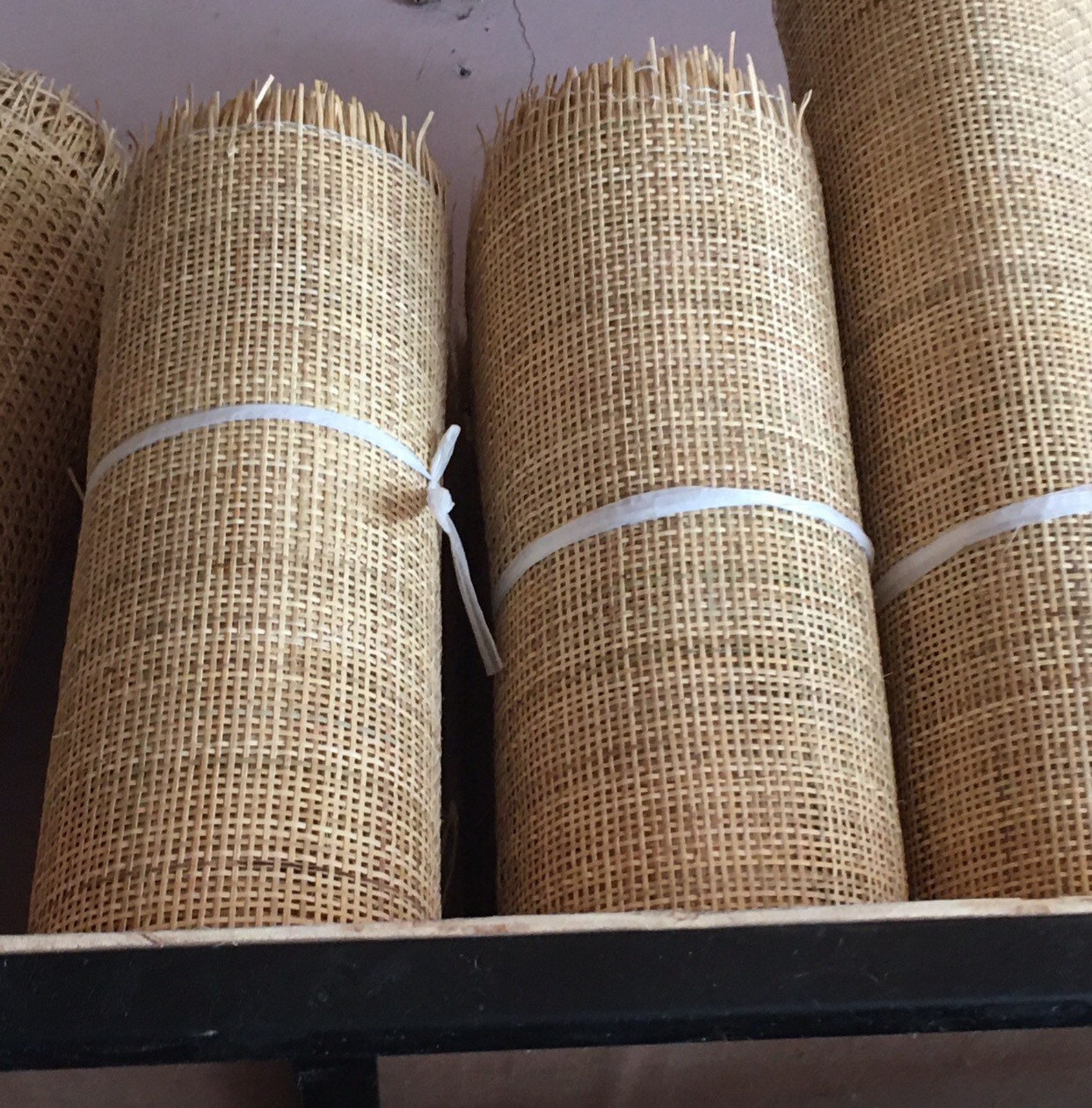 Natural Rattan Square Cane Webbing - Woven Rattan Mesh - Radio Weave ...