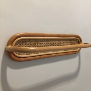 20 Rattan Large Towel Hanger, Rattan Towel Bar, Wicker Towel Shelf ...