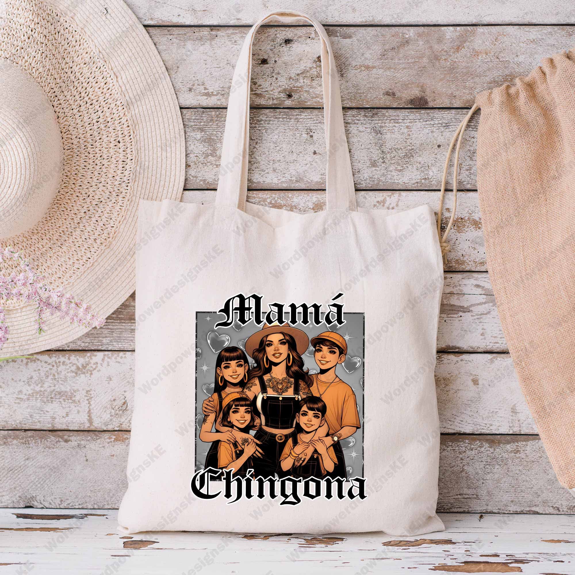 Mama Chingona Chicano Mom Kids Png, Chibi Style Latina Mother's Day Png ...