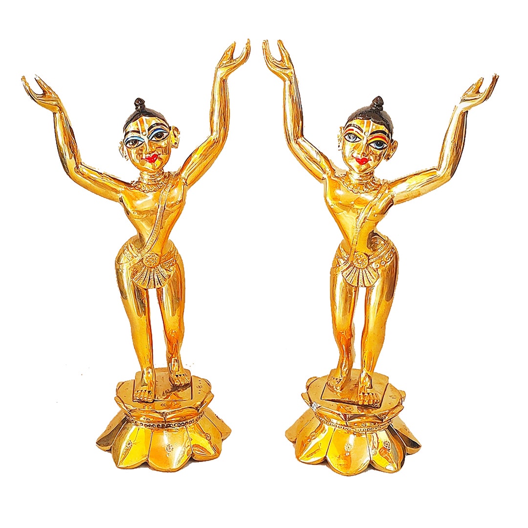 Gaur Nitai Deity 100% Pure Brass - Etsy