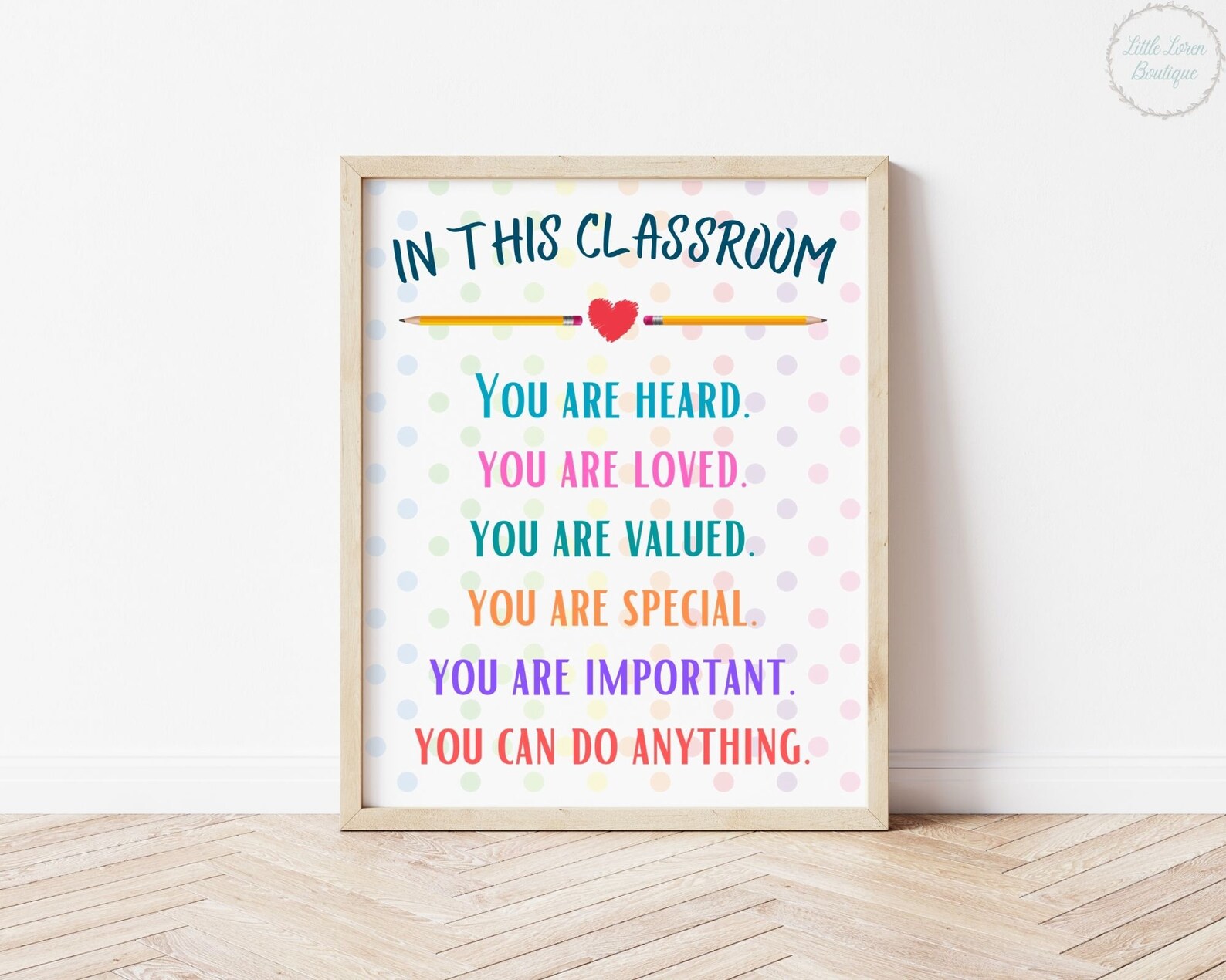 Positive Affirmations for Kids Classroom Art Motivational | Etsy