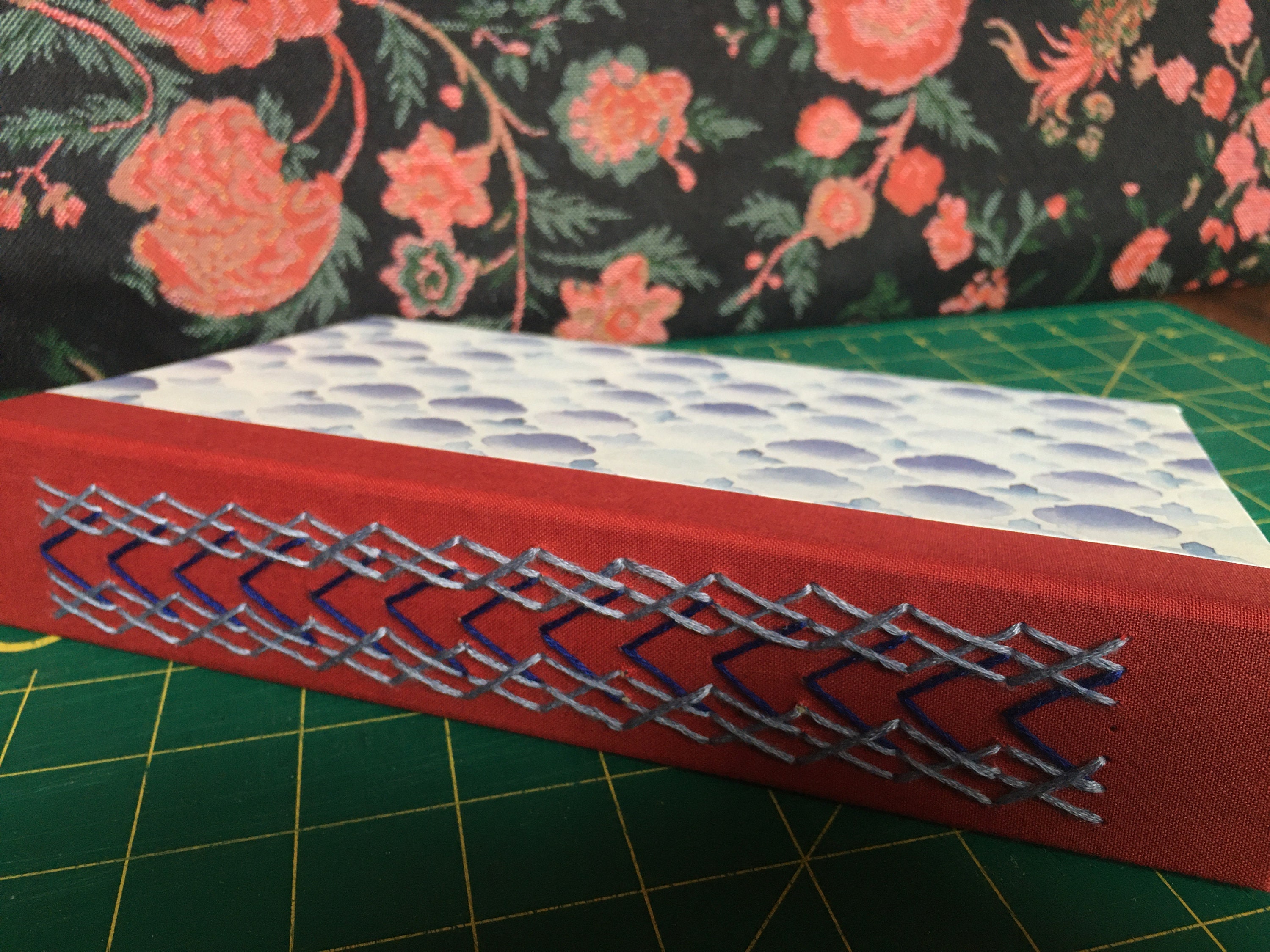 Embroidered Spine Notebook Journal Diary Drawing Sketching Mini Folder ...