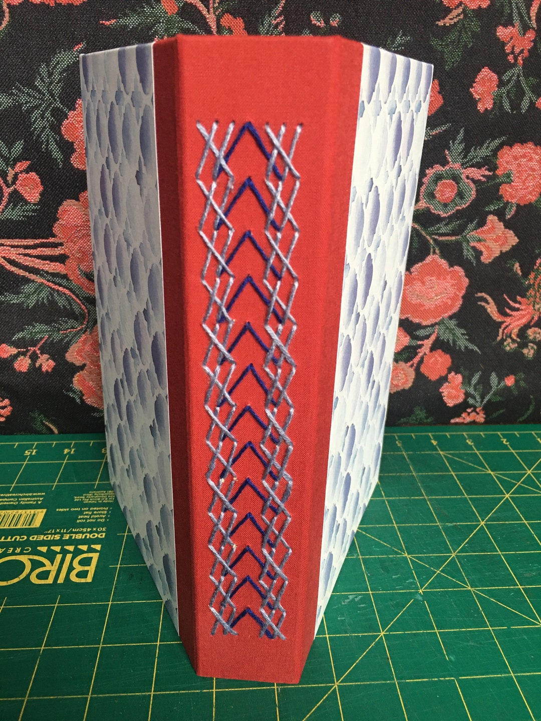 Embroidered Spine Notebook Journal Diary Drawing Sketching Mini Folder ...