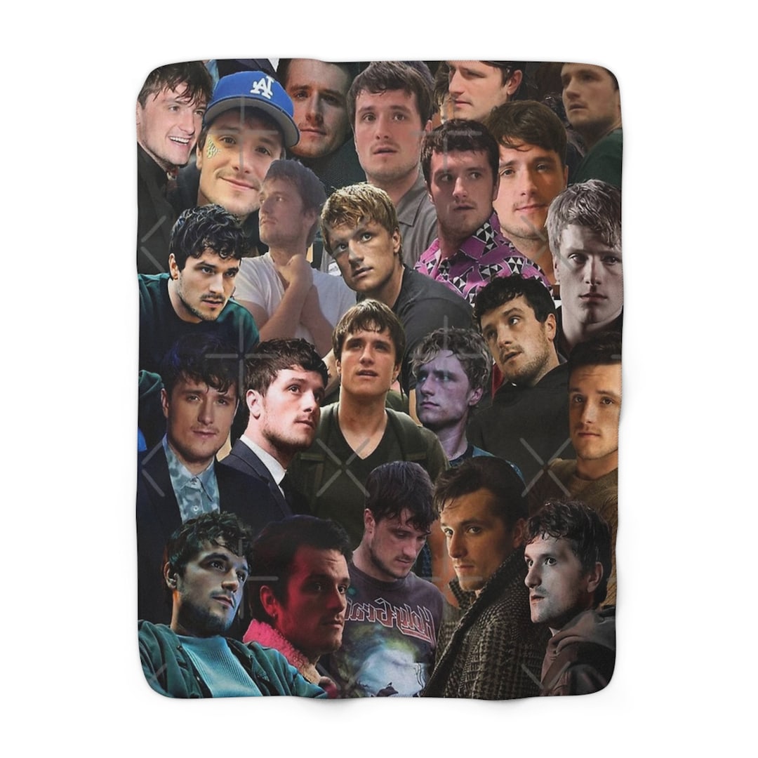 Josh Hutcherson Photo Collage Sherpa Fleece Throw Blanket | Josh ...