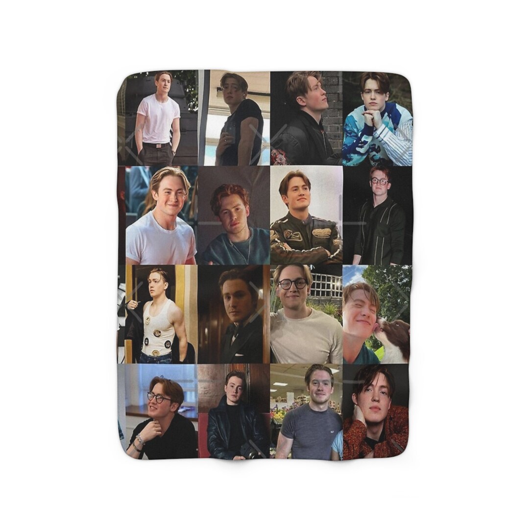Kit Connor Photo Collage Sherpa Fleece Throw Blanket | Kit Connor Photo ...