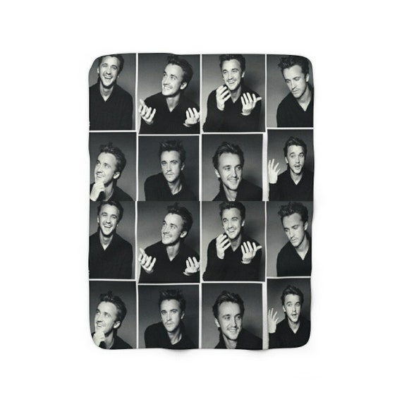 Tom Felton Photo Collage Series 1 Sherpa Fleece Throw Blanket | Etsy