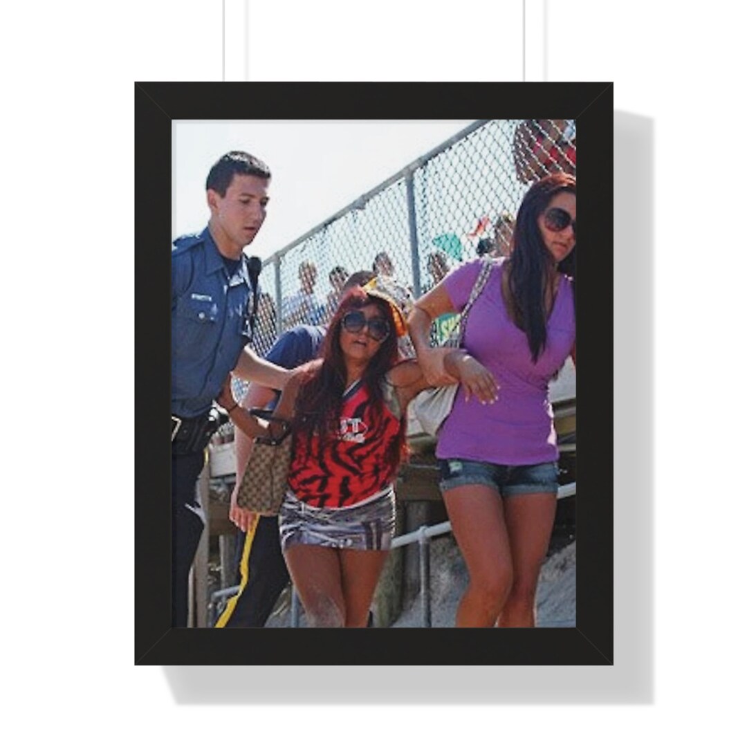 Snooki Getting Arrested on the Beach Framed Vertical Poster Snooki ...