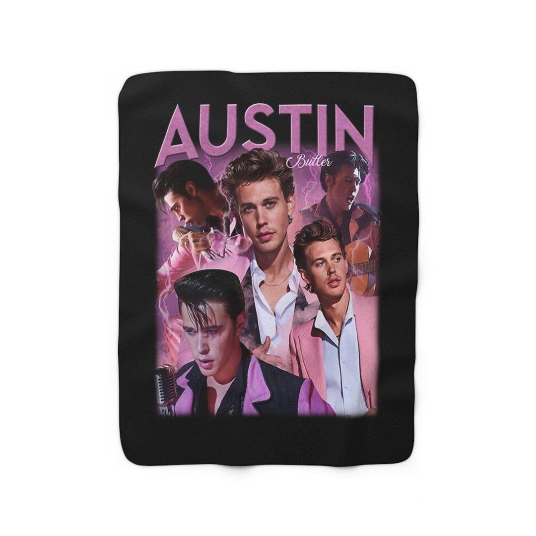 Austin Butler Cool Photo Collage Sherpa Fleece Throw Blanket | Austin ...