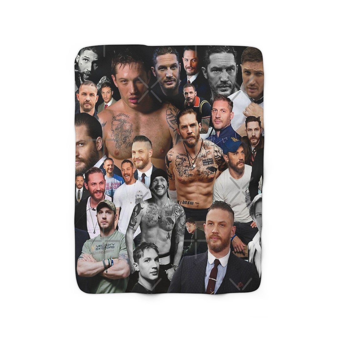 Tom Hardy Photo Collage Sherpa Fleece Throw Blanket | Tom Hardy Photo ...