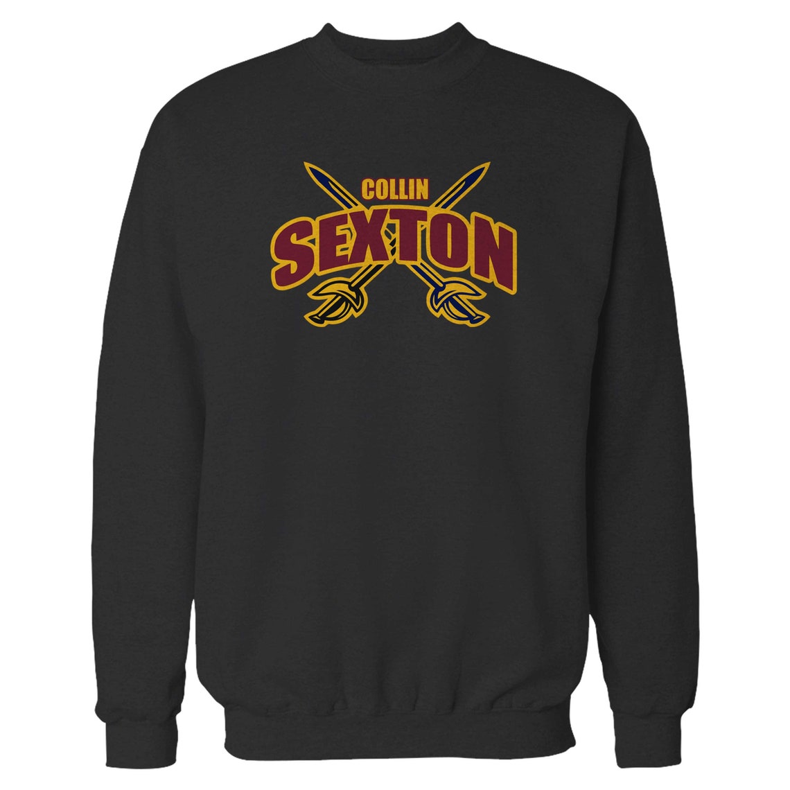 Funny Black Sexton Logo Sweatshirt - Etsy