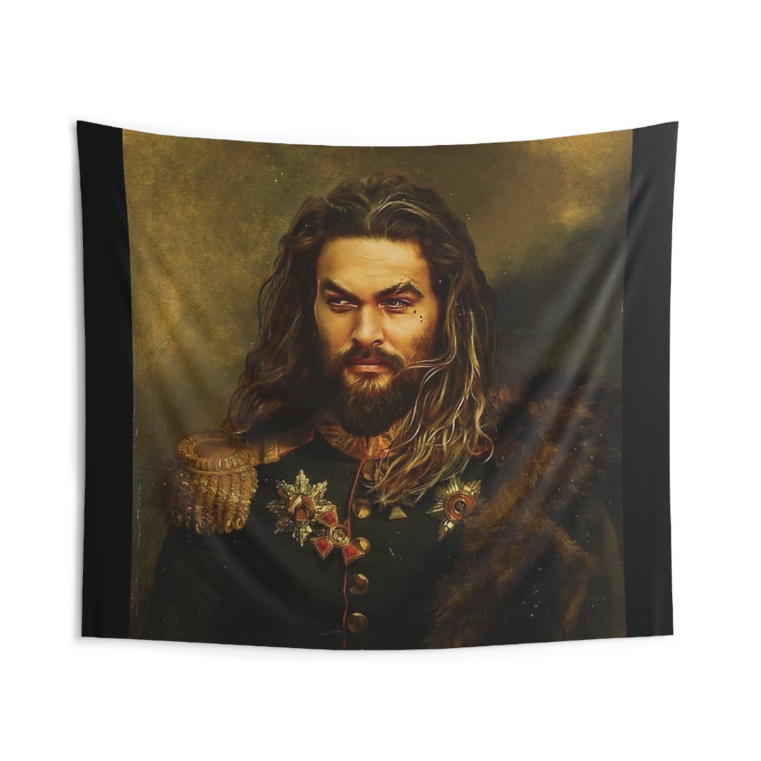 Jason Momoa Art Vintage Indoor Wall Tapestry Tapestries Jason Momoa Art ...