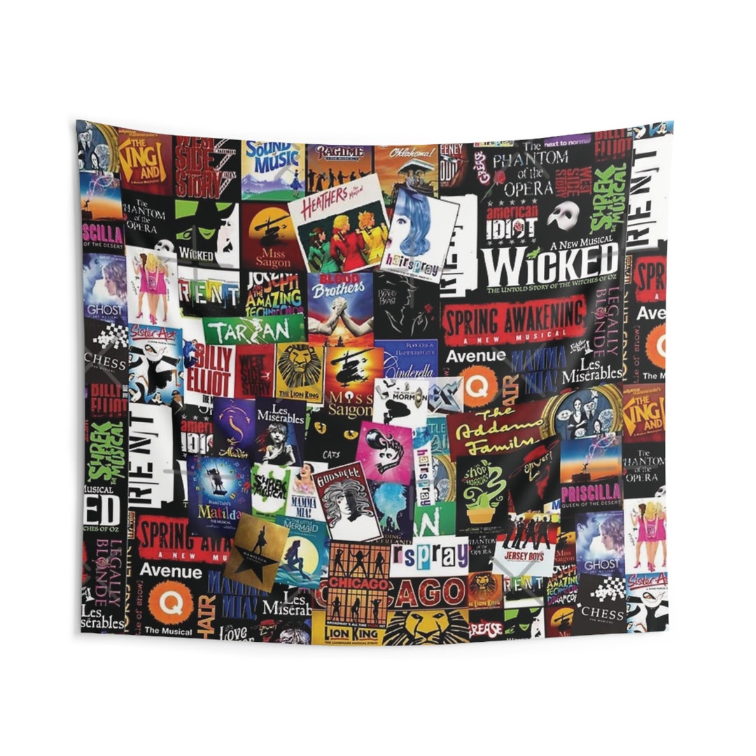 Musicals Collage II Original Indoor Wall Tapestry Tapestries | Musicals ...