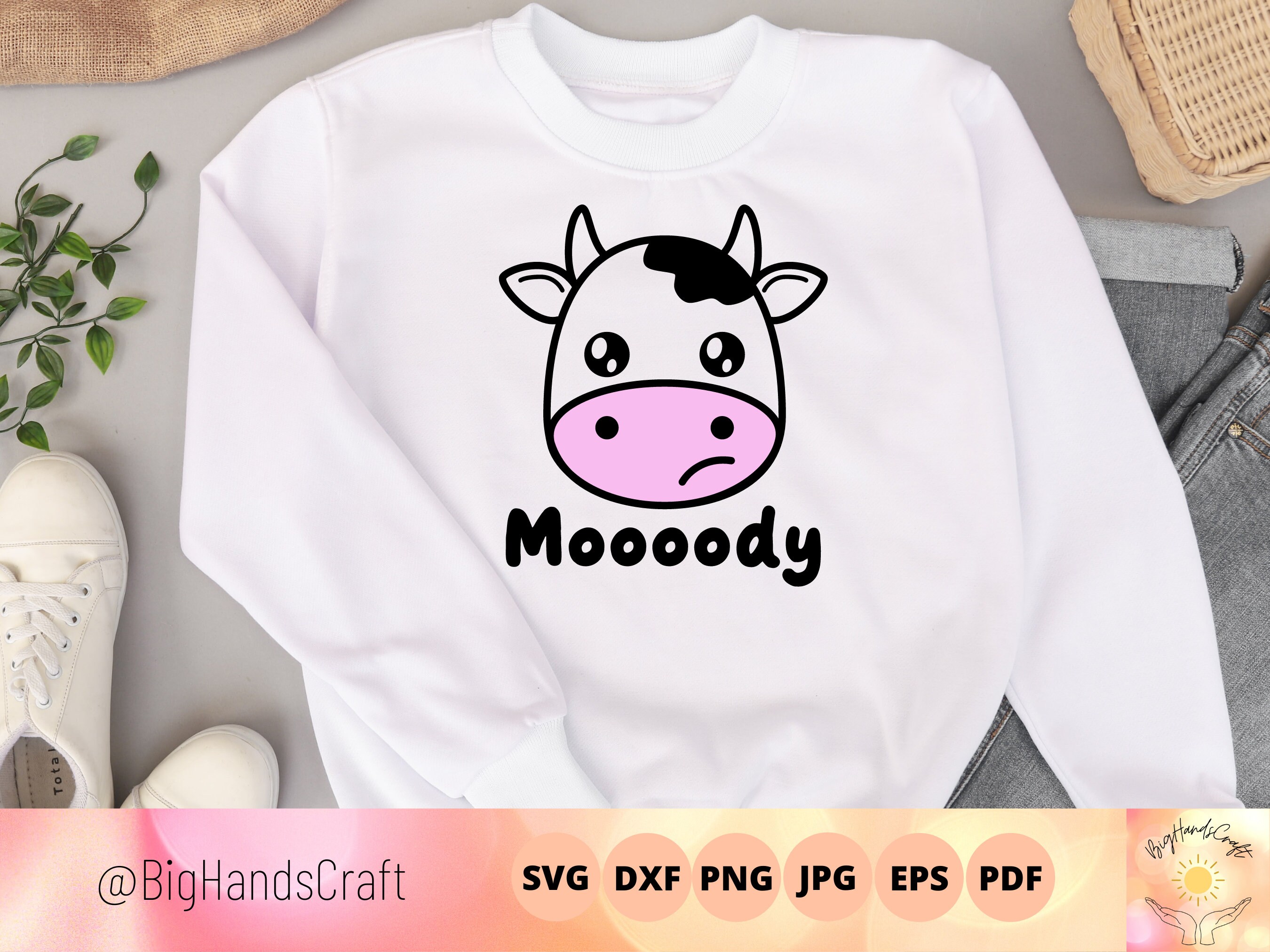Moody Svg Mood Swings Shirt Cute Kawaii Cow Svg Mooo Cow - Etsy