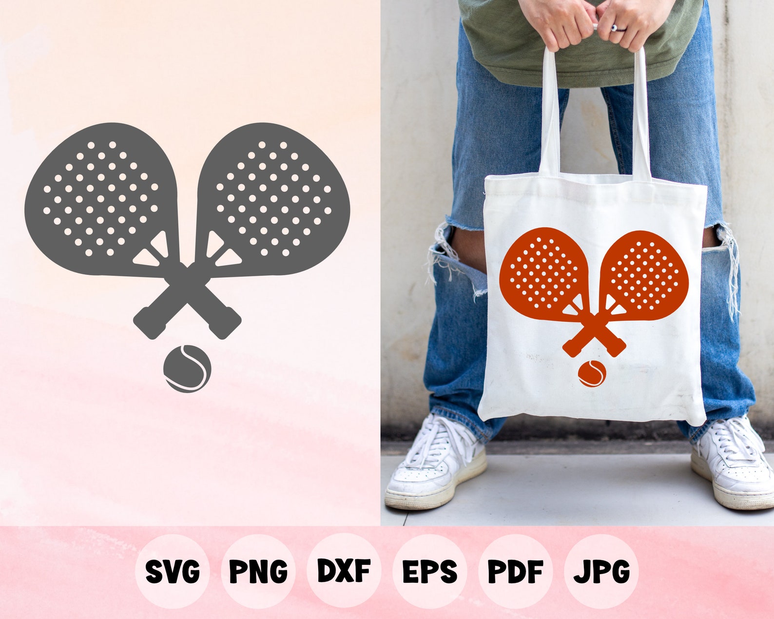 Paddle Racket Svg, Gift for Platform Tennis Partner, Addicted to Padel ...