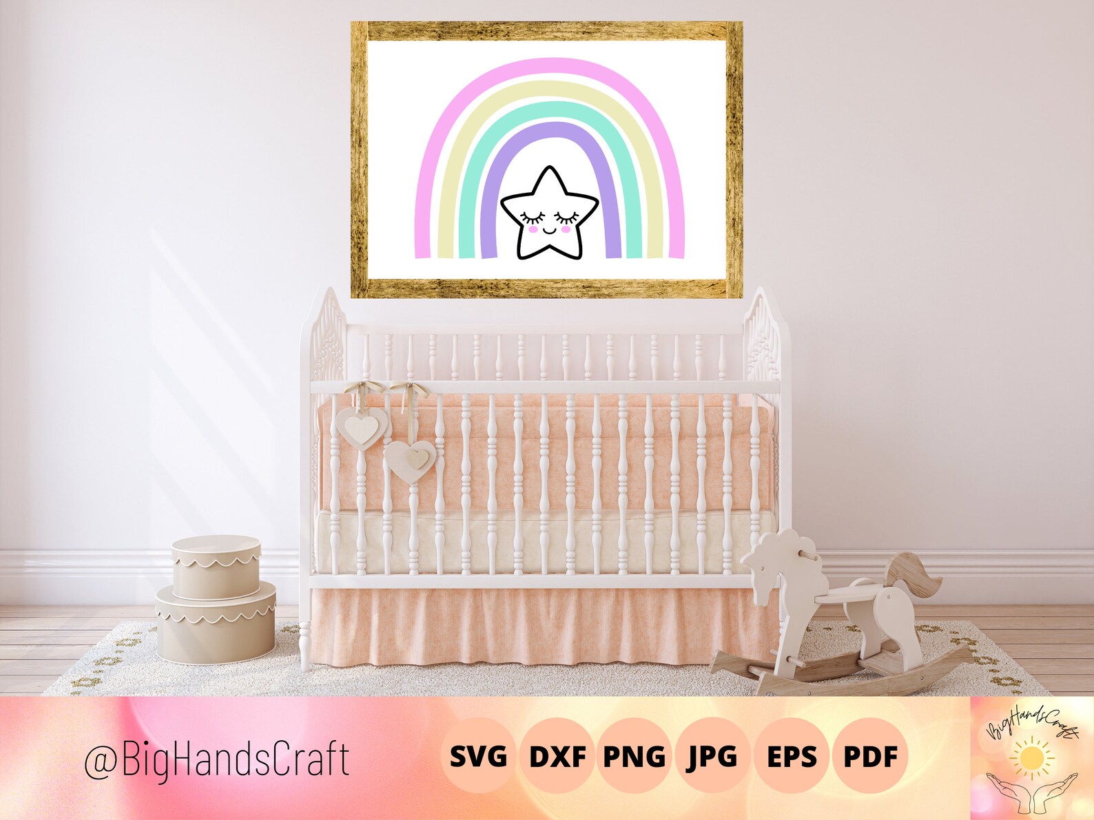 Cute Rainbow Star Svg, Baby Star Cut File, Pastel Rainbow Svg ...