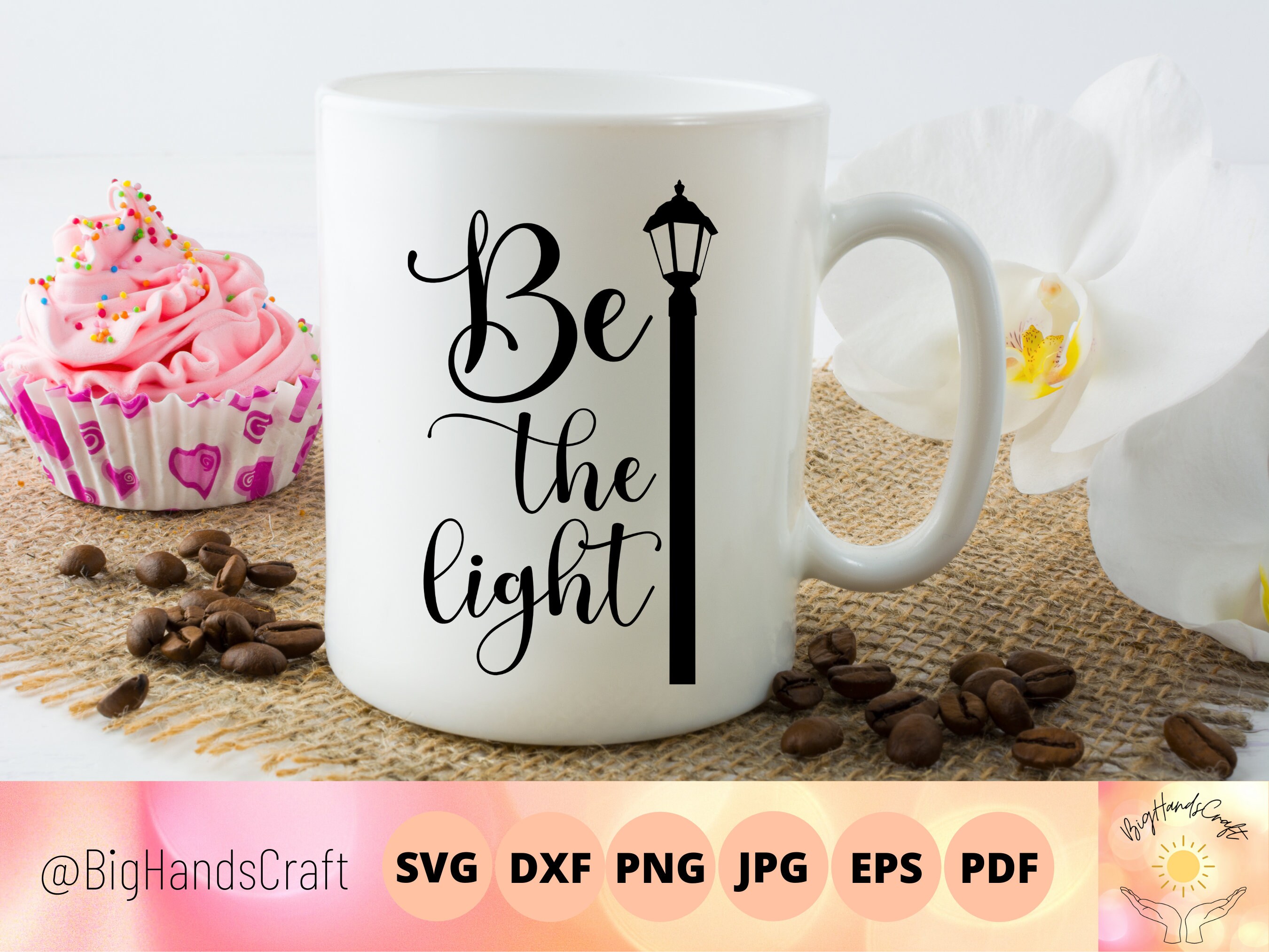 Be the Light Svg, Light Pole With Quote, Motivational Quote Svg ...