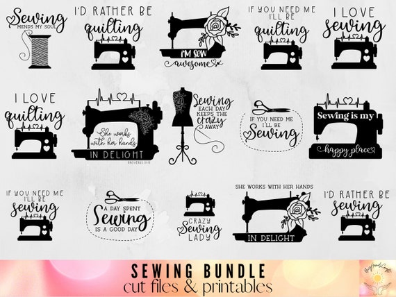 Sewing Svg Bundle Sewing Machine Cut File Sewing Room Decor - Etsy