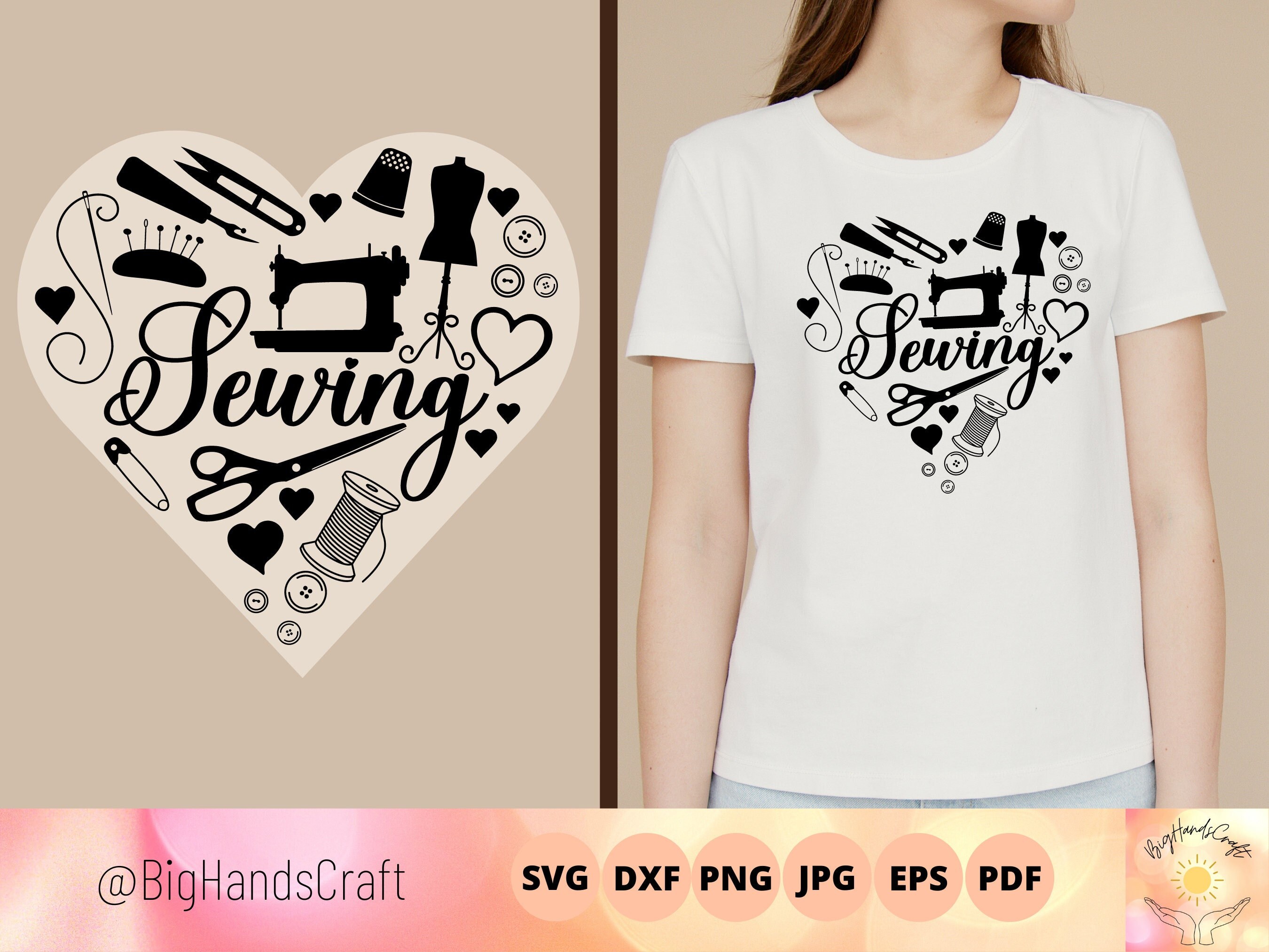 Sewing Lover Svg, Printable Sewing Room Decor, Gift for Sewing Lady ...