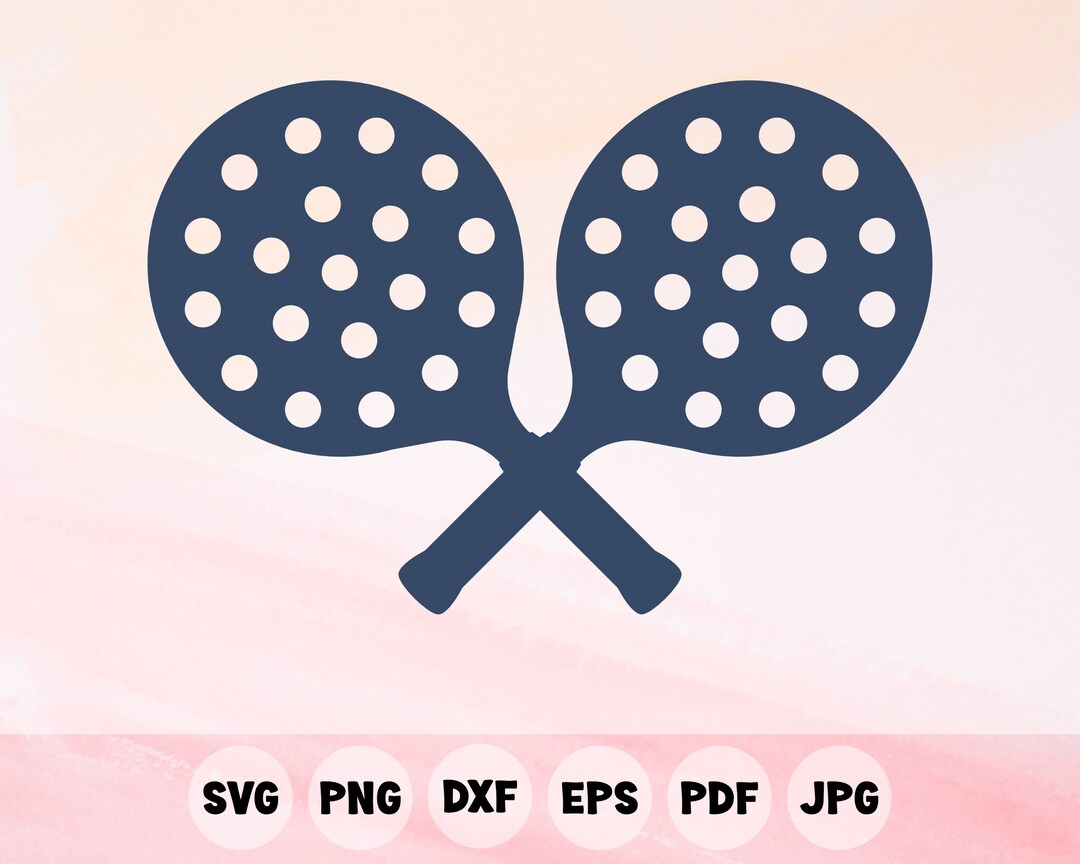 Paddle Tennis Rackets Svg, Crossed Paddle Rackets, Gift for Platform ...