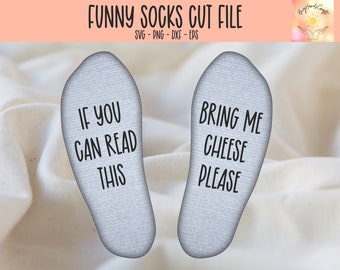 Bring Me Cheese Socks, If You Can Read This, Gift for Him, Gift for ...
