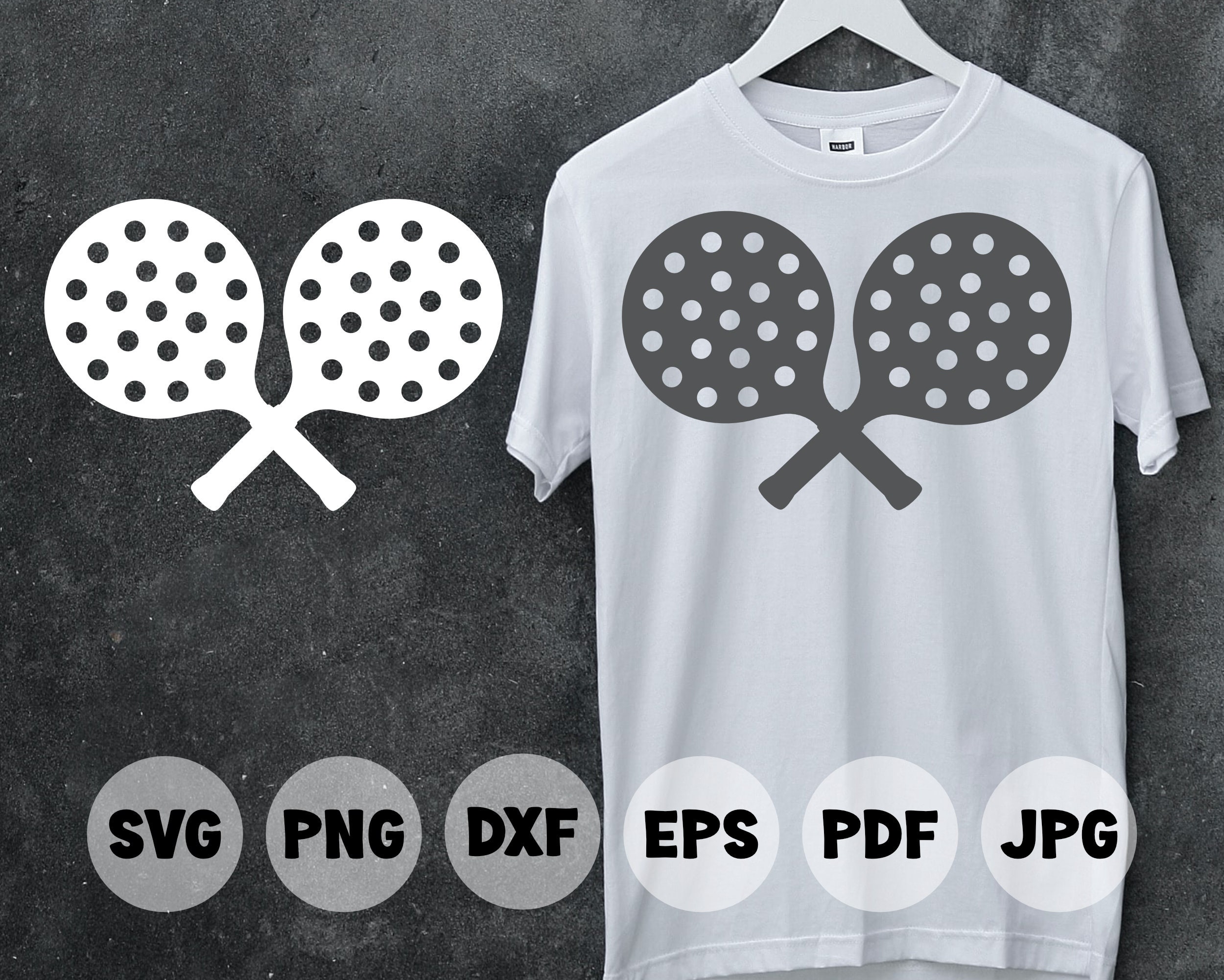 Paddle Tennis Rackets Svg, Crossed Paddle Rackets, Gift for Platform ...