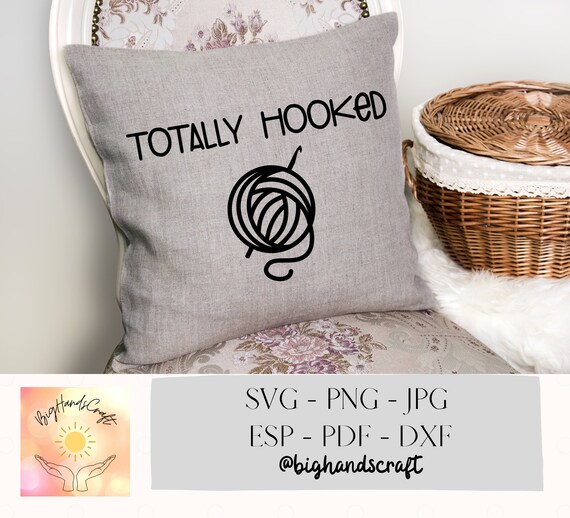 Totally Hooked Svg Yarn Decal Crochet Needle Crochet | Etsy
