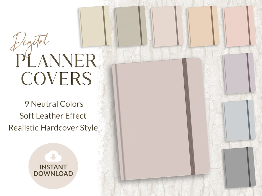 9 Digital Notebook Covers for Planners or Journals | Neutral Soft ...