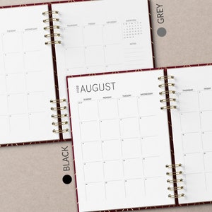 2022-2023 Mid-year Dated Monthly Calendar on 2 Pages Planner - Etsy