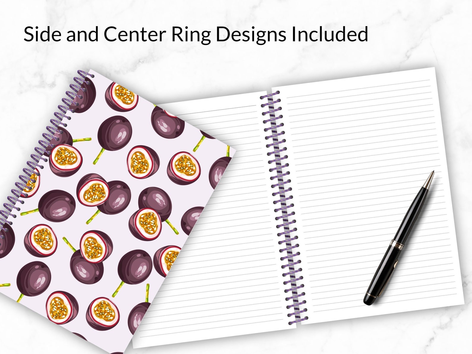 Digital Spiral Planner Rings Colorful Rings With Golden | Etsy