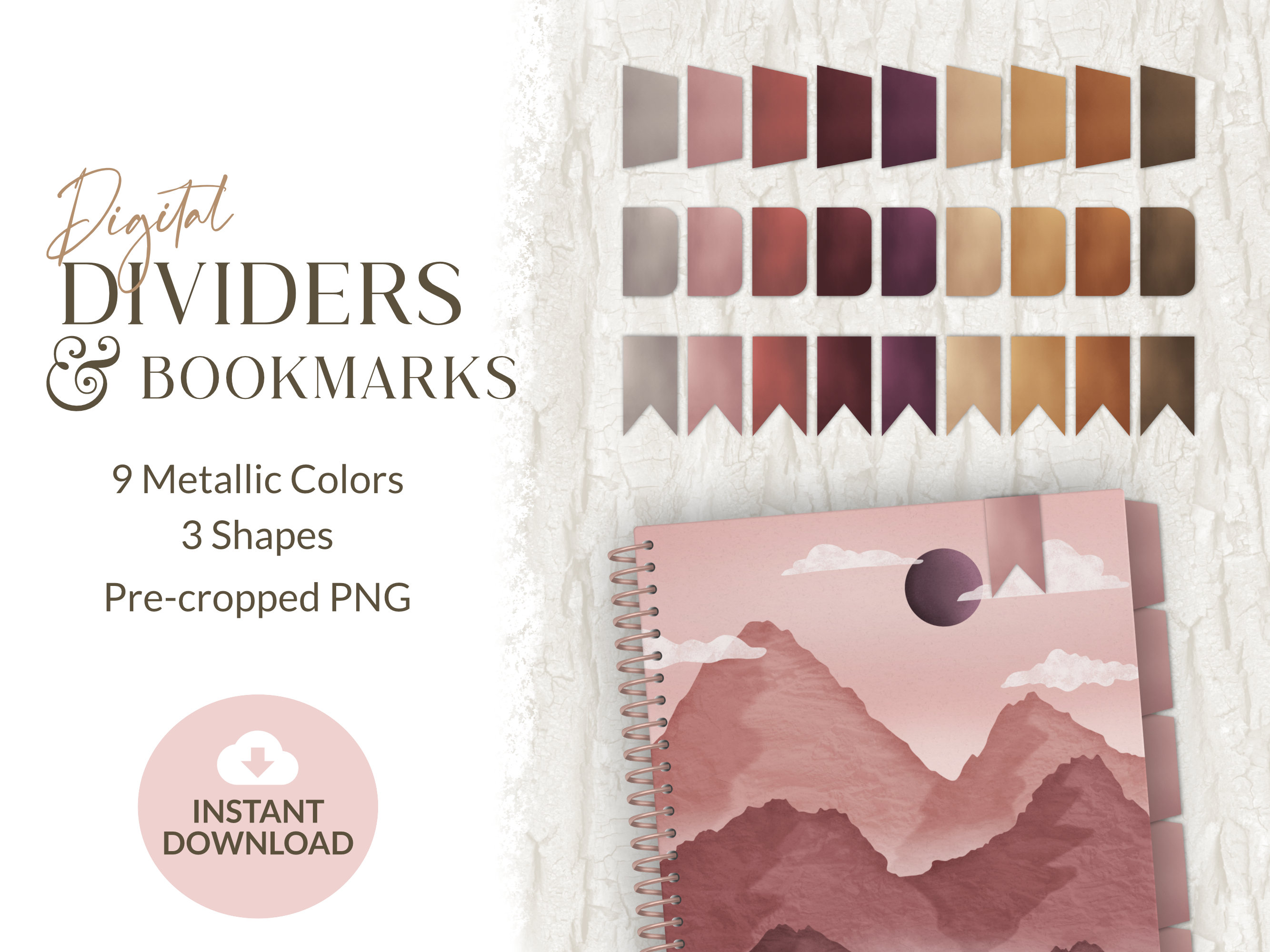 Digital Dividers/tabs & Bookmarks Autumn Collection - Etsy