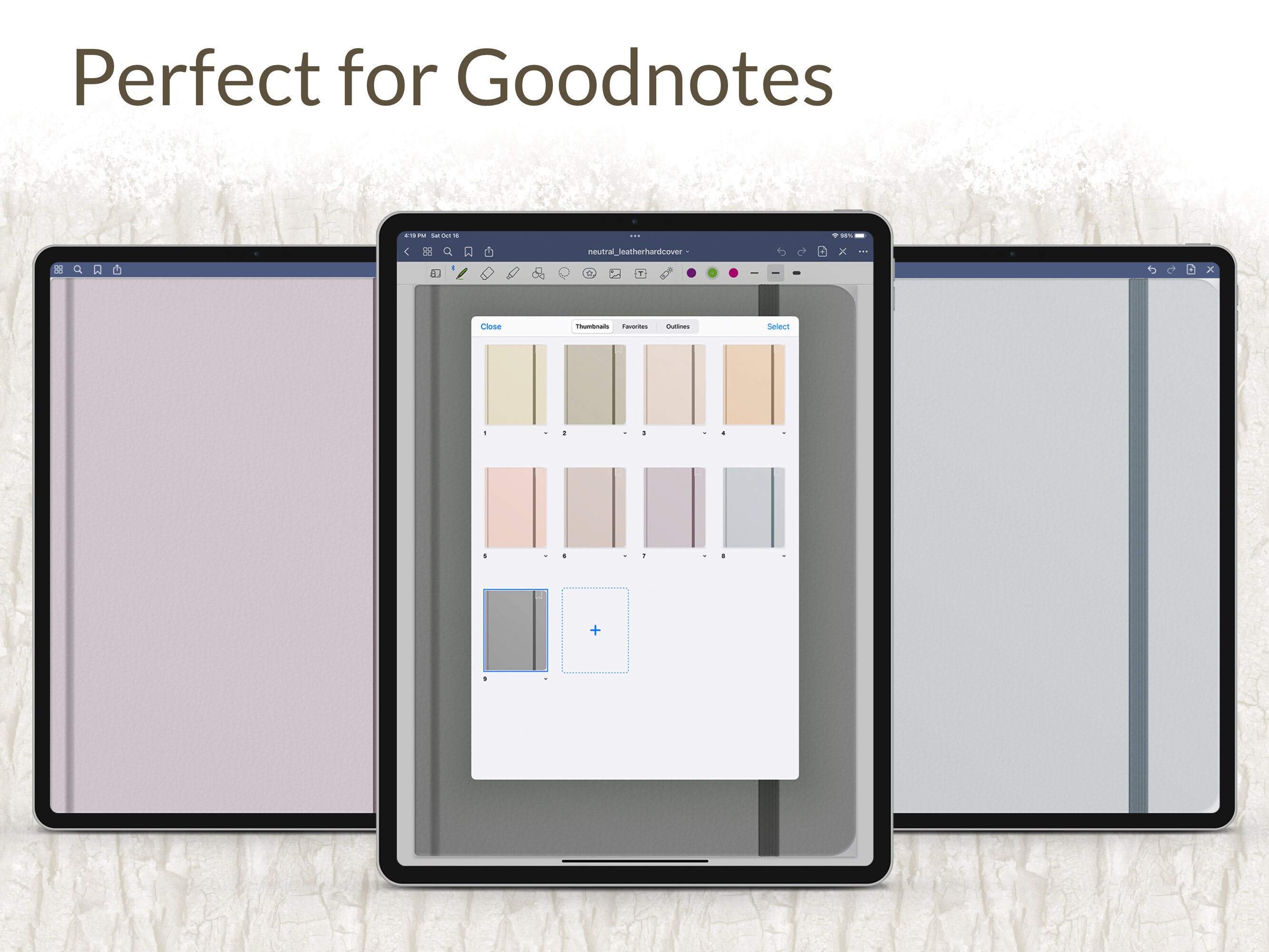 9 Digital Notebook Covers for Planners or Journals | Neutral Soft ...