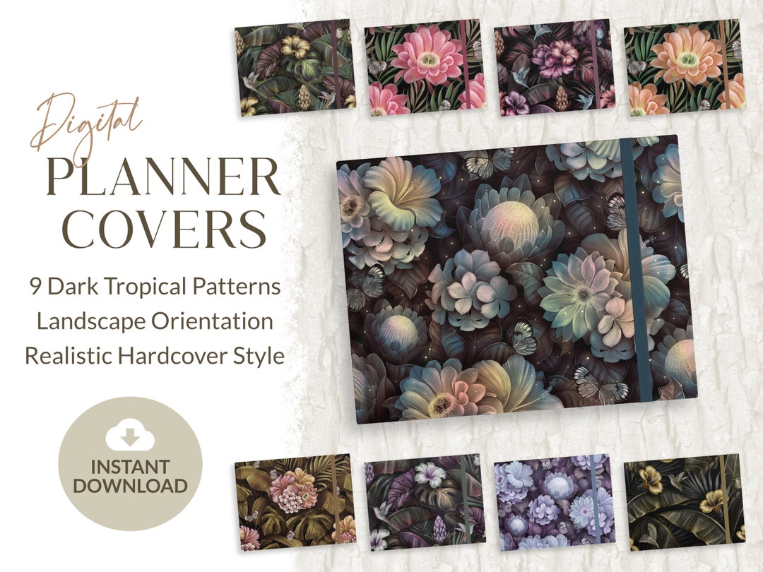 9 Digital Notebook Covers for Planners or Journals | Landscape Dark ...