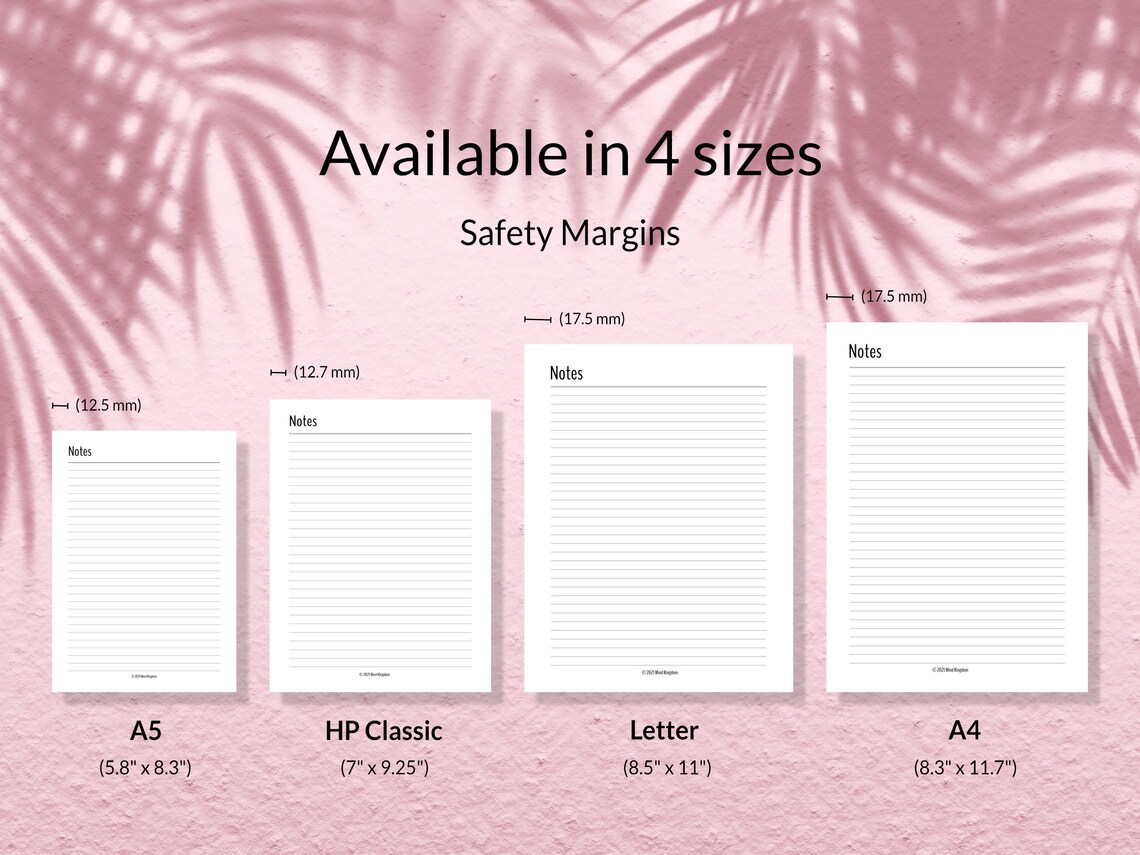 Printable Note Paper Sheets Note Pages Dotted Grid Lined Note Taking ...