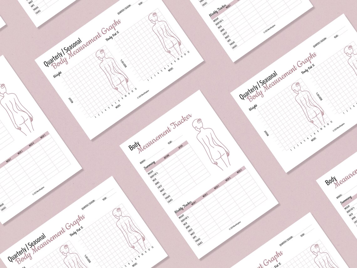 Printable Body Measurement Tracker Weight Tracker Weight - Etsy