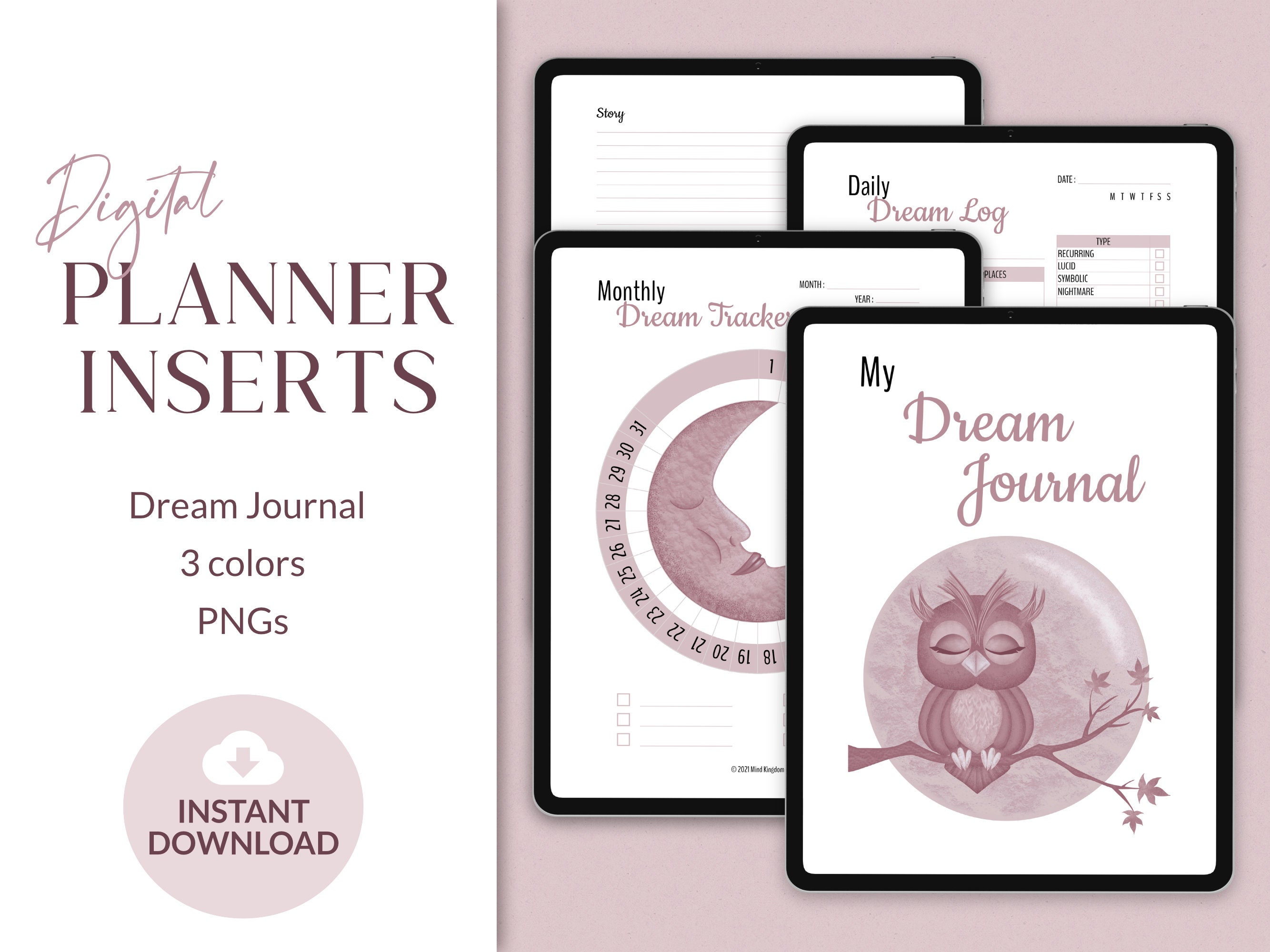 Digital Dream Journal Dream Tracker Dream Log Dream - Etsy