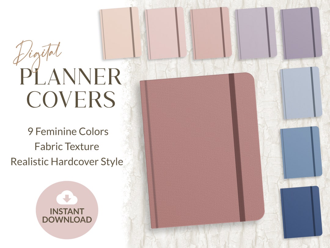 9 Digital Notebook Covers for Planners & Journals | Feminine Colors ...