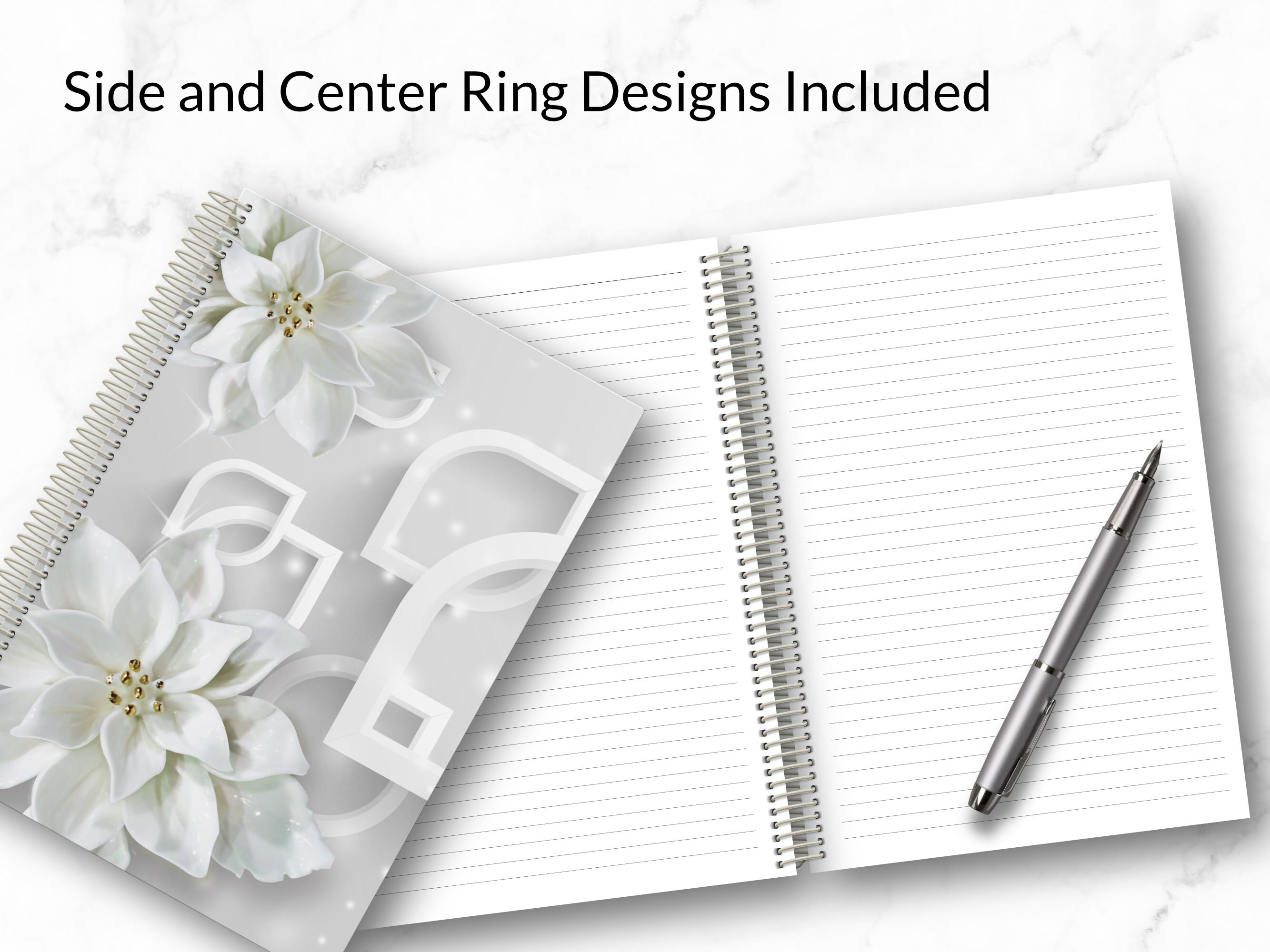 Digital Planner Rings Large Spiral Coil Metallic Effect - Etsy