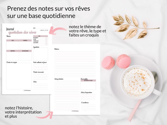 Calendars & Planners Dream Log Instant Download English A4 Letter Dream ...