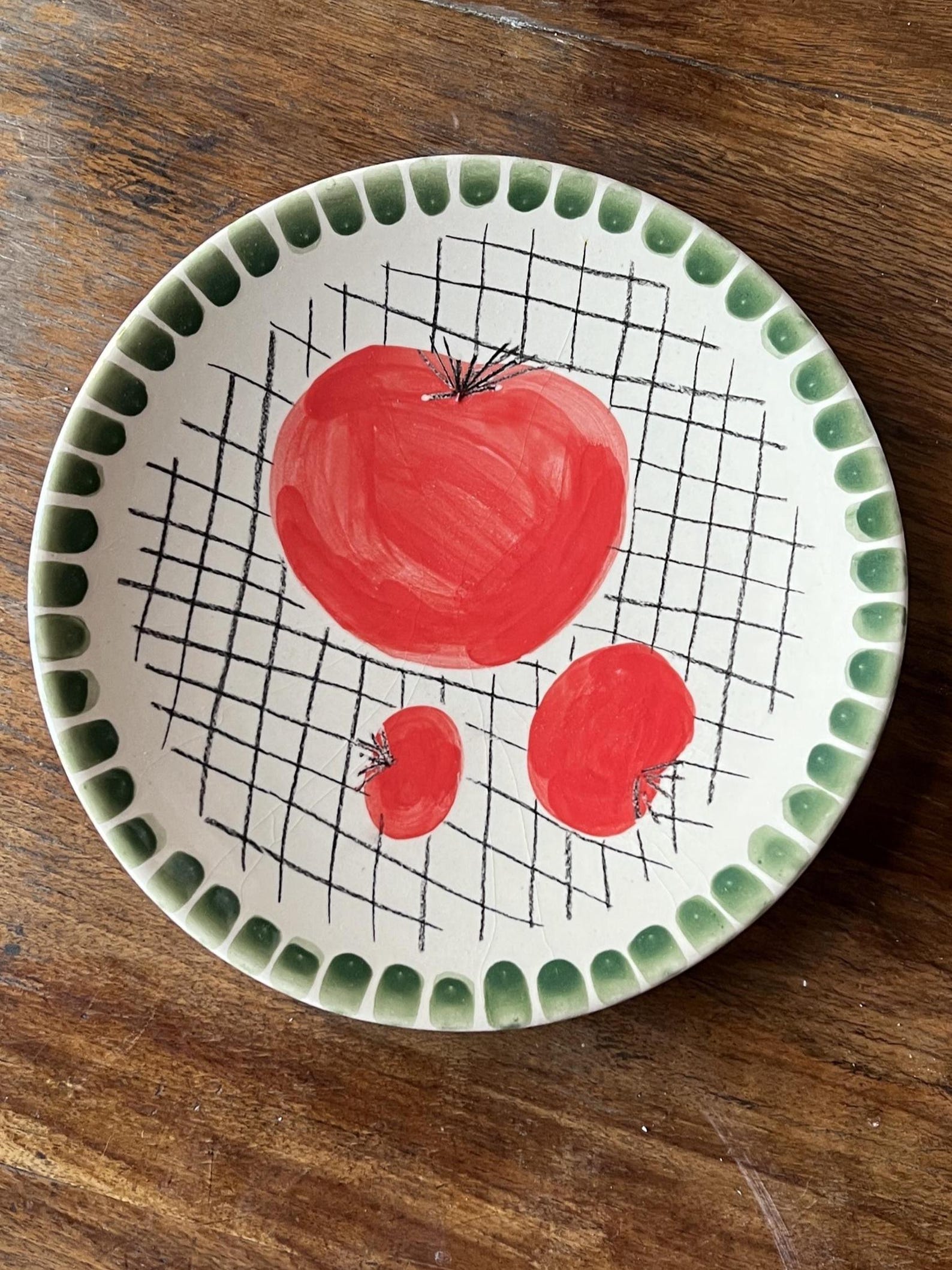 Handmade Ceramic Plate, Tomato Design Pottery, Farmhouse Tableware - Etsy