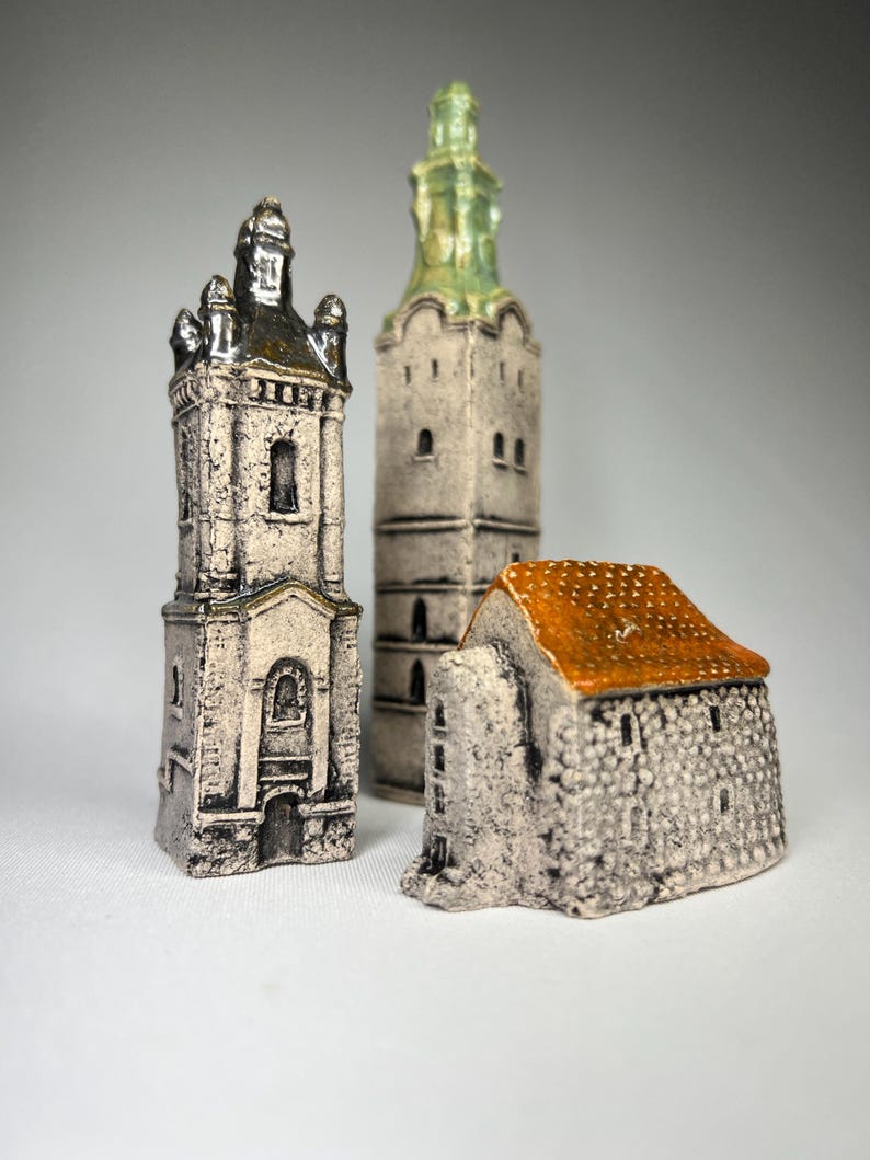 Handmade Miniature Ceramic Tower, Unique Historic European Landmark ...