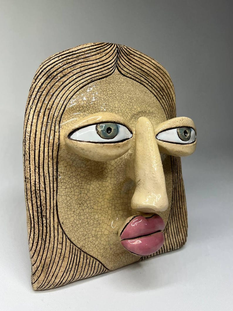 Ceramic Mask. Wall Mask. Handmade Mask. Mask Face Ceramics Handmade ...