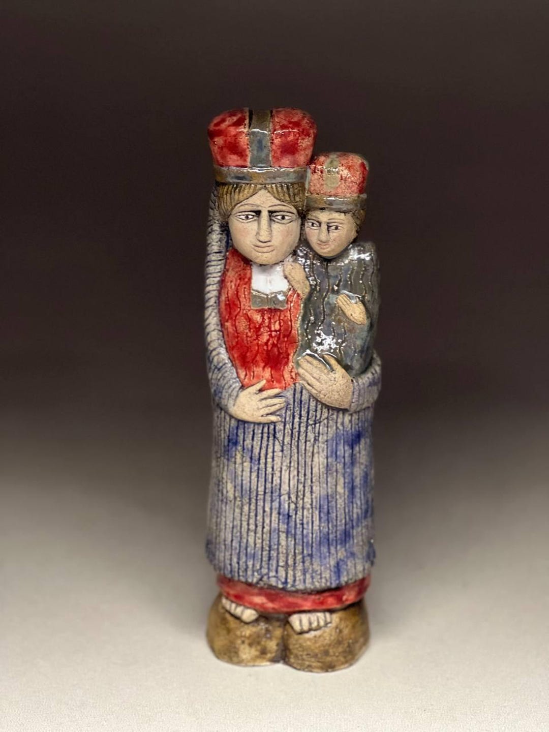 Handcrafted Ceramic Virgin Mary Statue Inspired by Traditional ...