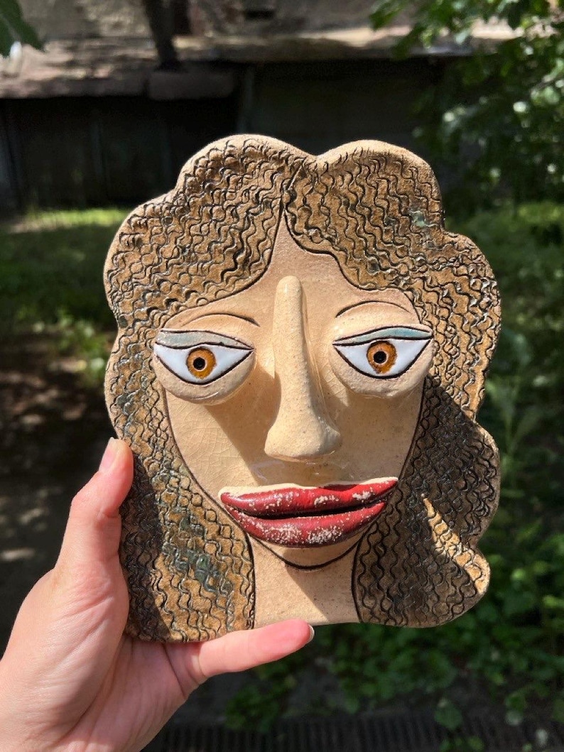 Ceramic Mask. Wall Mask. Handmade Mask. Mask Face Ceramics Handmade ...