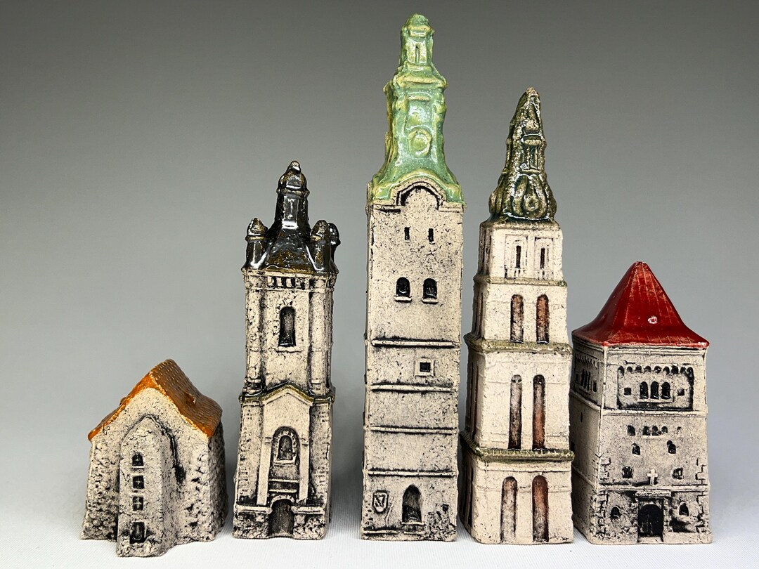 Handmade Miniature Ceramic Tower, Unique Historic European Landmark ...
